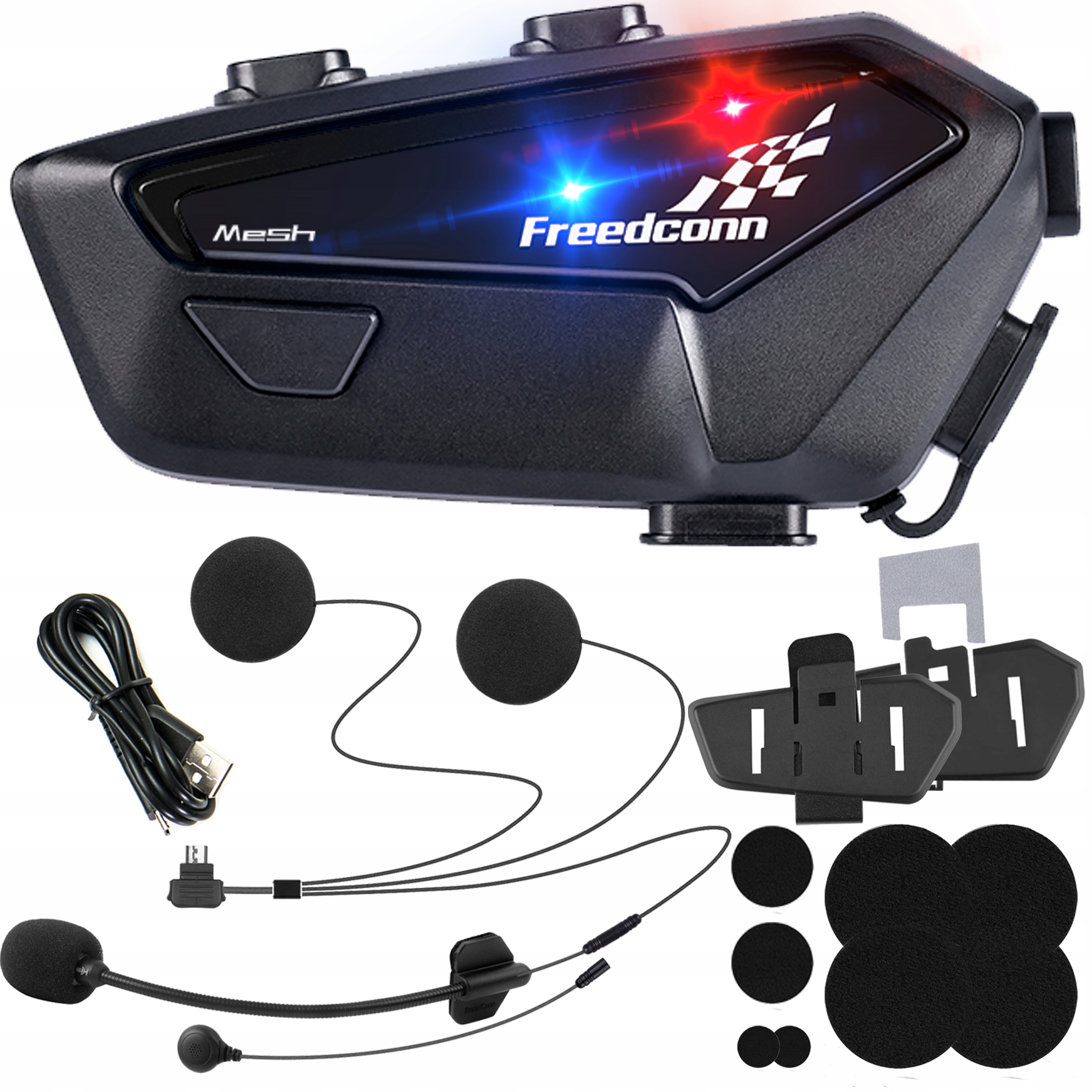 FreedConn Interkom motocyklowy FX PRO V2 do 6 osób Mesh polskie ...