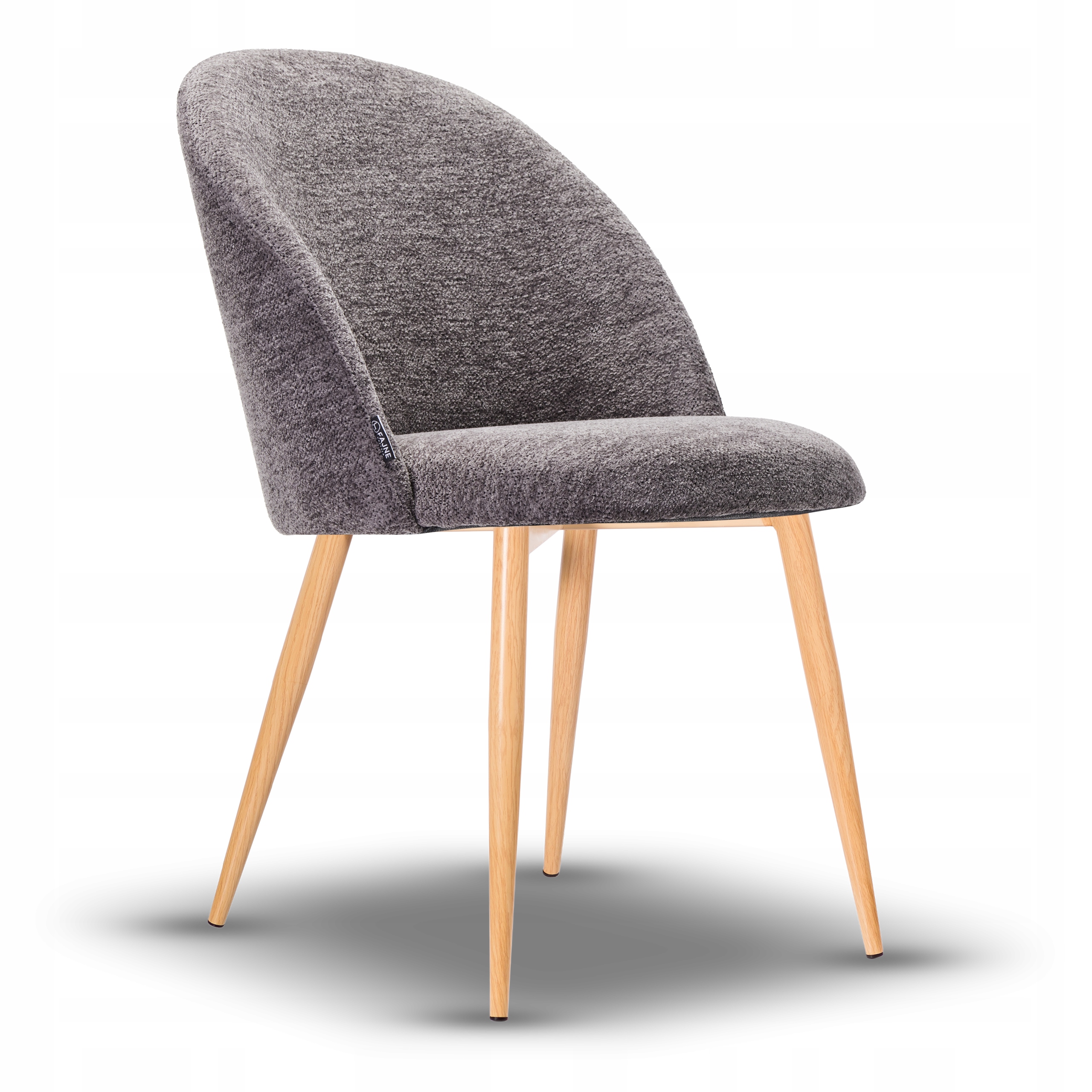 KRZESŁO FOTEL DO JADALNI KUCHNI NOWOCZESNE SZARY FABB RAVEN METALOWE ...