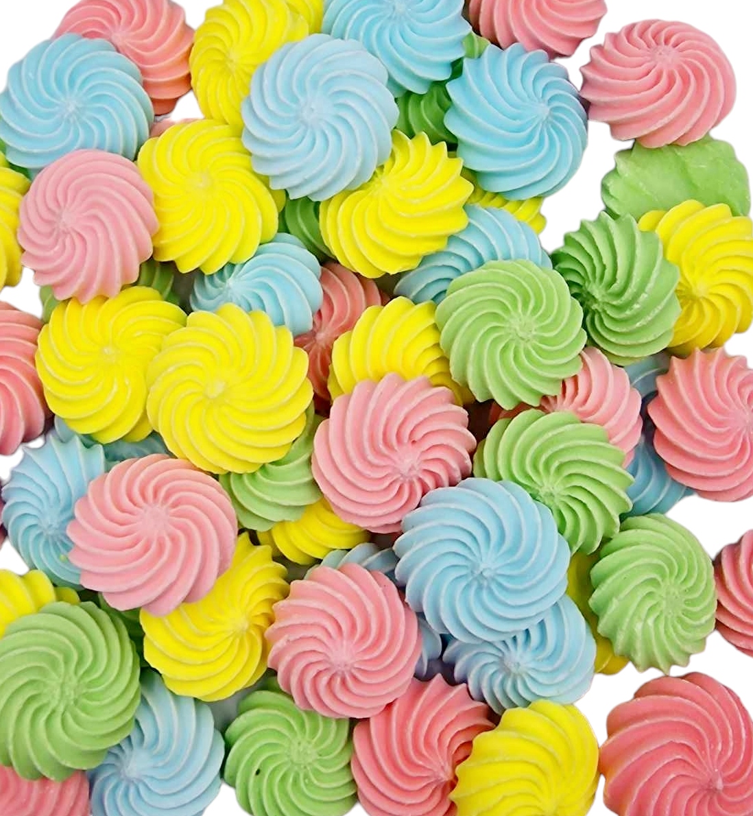 BEZY KOLOROWE DEKORACJA NA TORT POSYPKA MIX BEZIKI URODZINY 12SZT ...