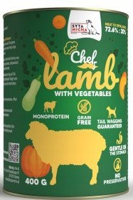 Syta Micha | Chef | Karma moka | Jagnięcina dla psa z warzywami 400g (5905108734497) • Cena ...
