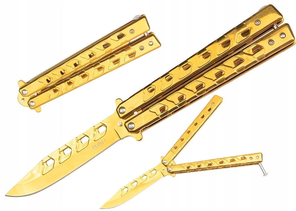 Nóż motylkowy OSTRY butterfly knife motylek BSH - N456A - 13559058124 ...