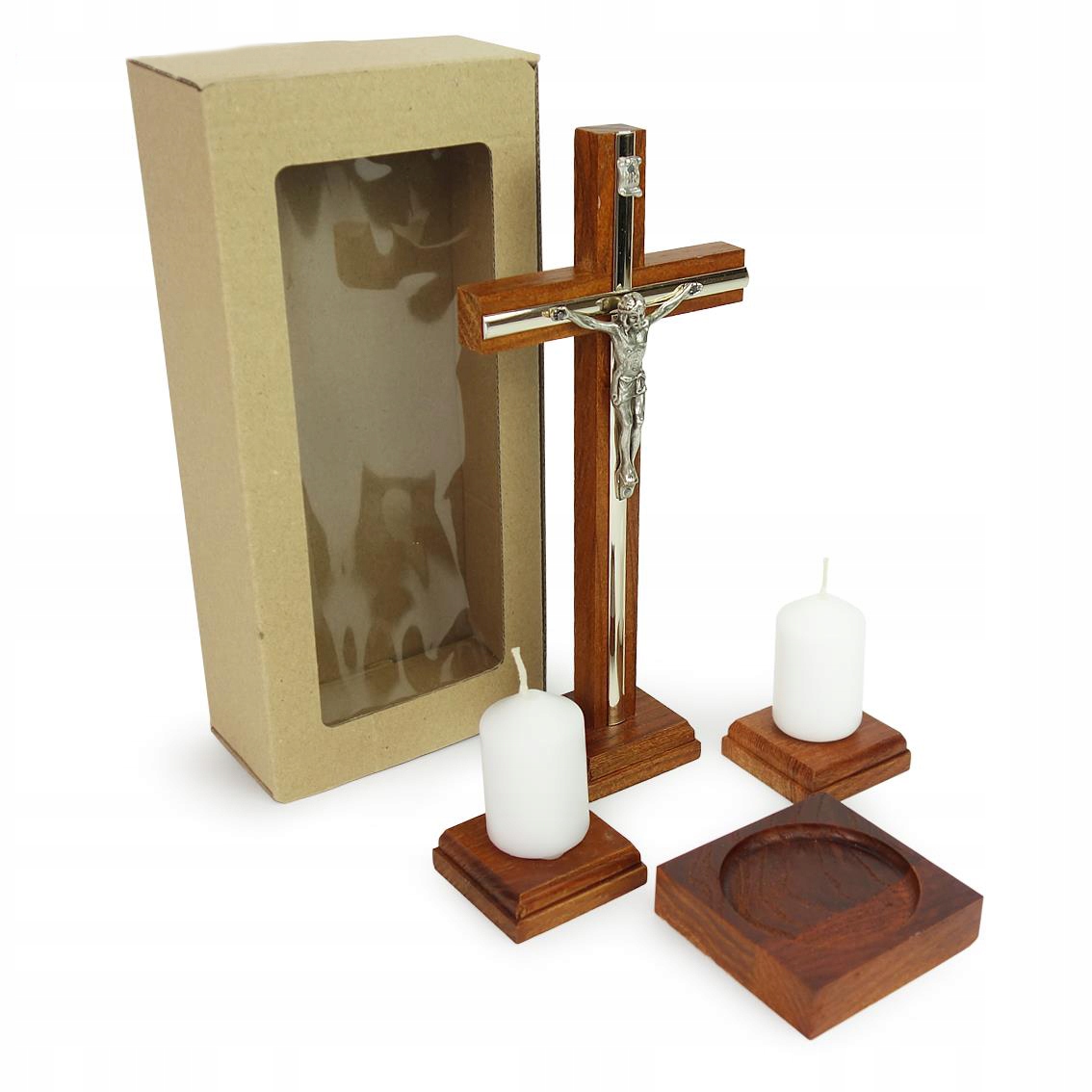 Drewniany KRZYŻ KOMPLET Zestaw KOLĘDOWY kolęda Ręcznie Robiony ...