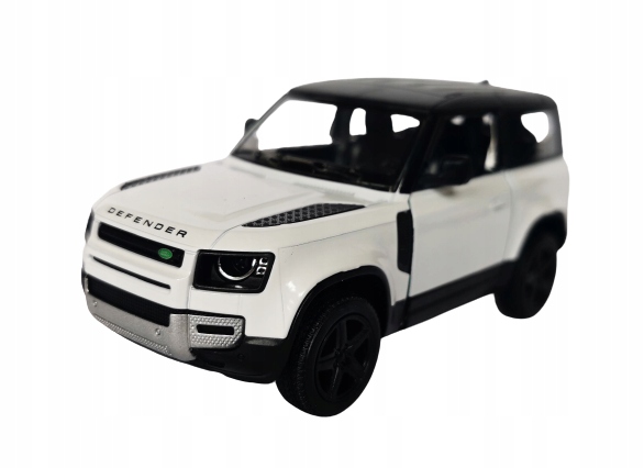 LAND ROVER DEFENDER 90 1:36 MODEL KINSMART BOX BIA • Cena, Opinie - Allegro