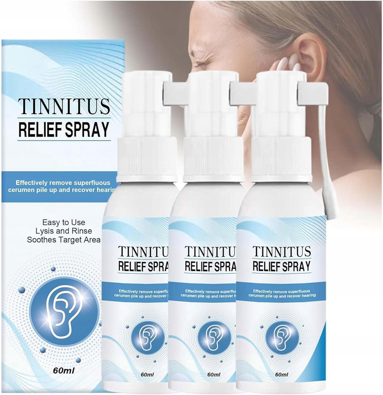 Tinnitus Relief Spray, Tinnitus Relief for Ringing Ears 1/2/3 szt ...