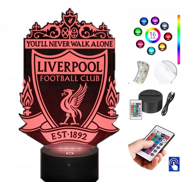 Lampka Nocna Liverpool Premier League LED PLEXIDO - Plexido | Sklep ...
