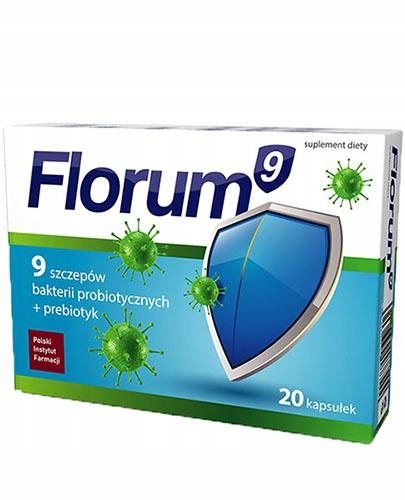 FLORUM 9 PROBIOTYK Z PREBIOTYKIEM 20 KAPS 13203911855 - Allegro.pl