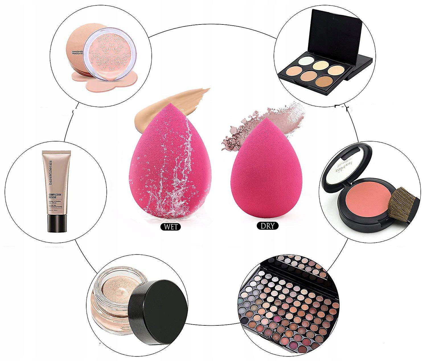 Blender Make-Up Gąbka Do Makijażu Łezka Beuaty Sponge Do Podkładu 4Cm ...