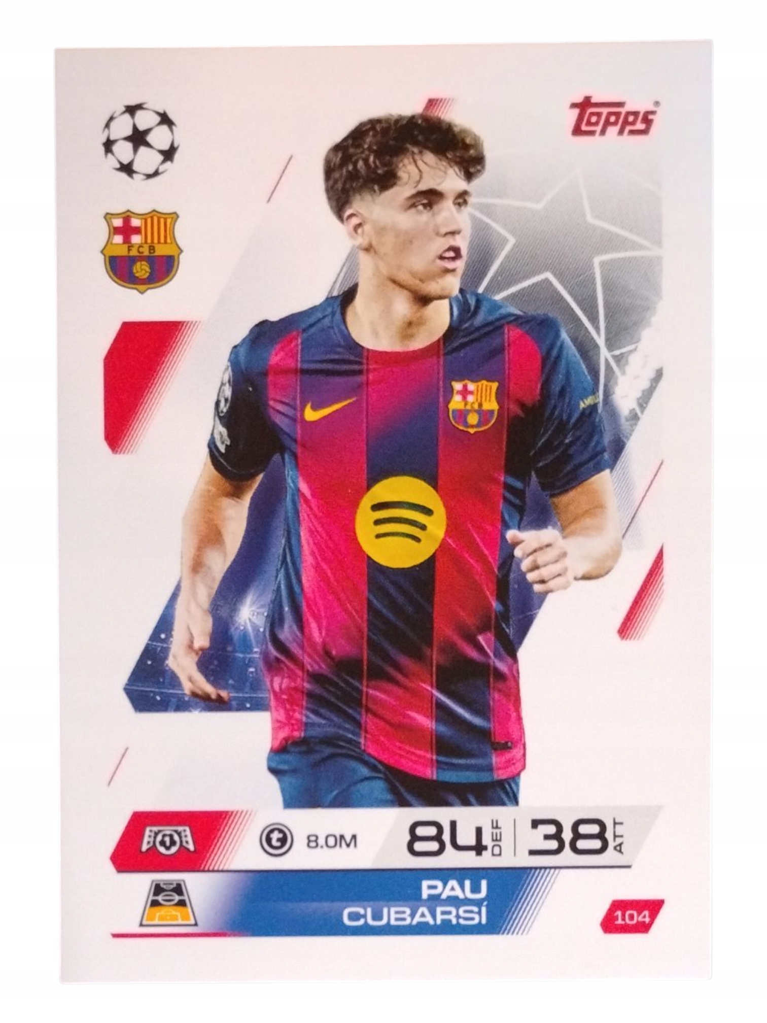 TOPPS MATCH ATTAX 2025-2026 BASE CARD PAU CUBARSI FC BARCELONA 104 za ...