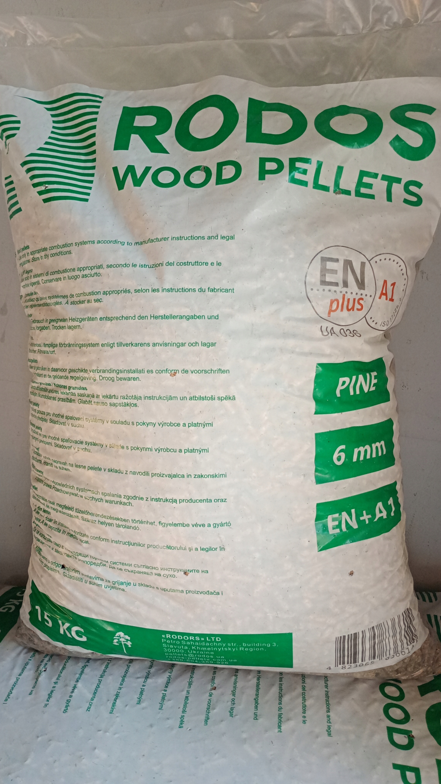 Pellet Rodos EN Plus pellet sosnowy worek 15kg (4823065836614) • Cena ...