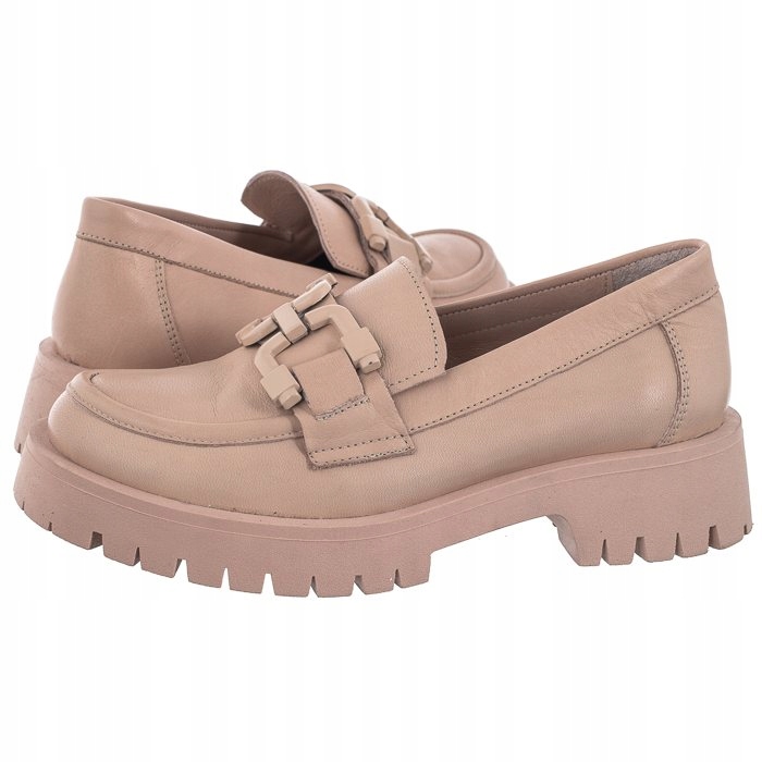 Buty Mokasyny Skórzane Damskie Venezia Różowe 4000 13714328452 - Allegro.pl