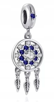MD CHARMS přívěsek tmavě modrý lapač snů S925, • Ceny, Recenze - Allegro