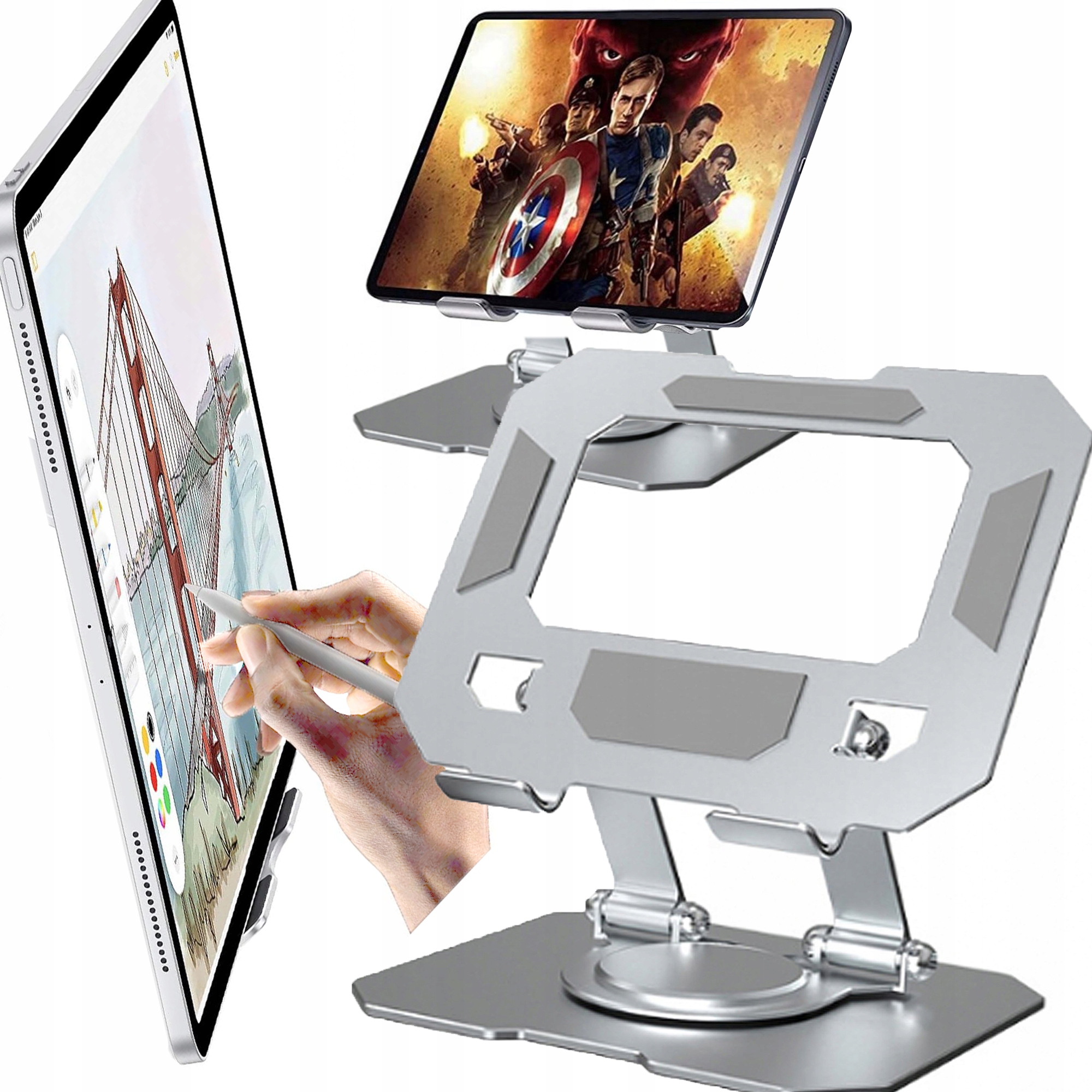 PODSTAWKA POD TABLET REGULOWANA UCHWYT SOLIDNY STOJAK OBROTOWY NA ...