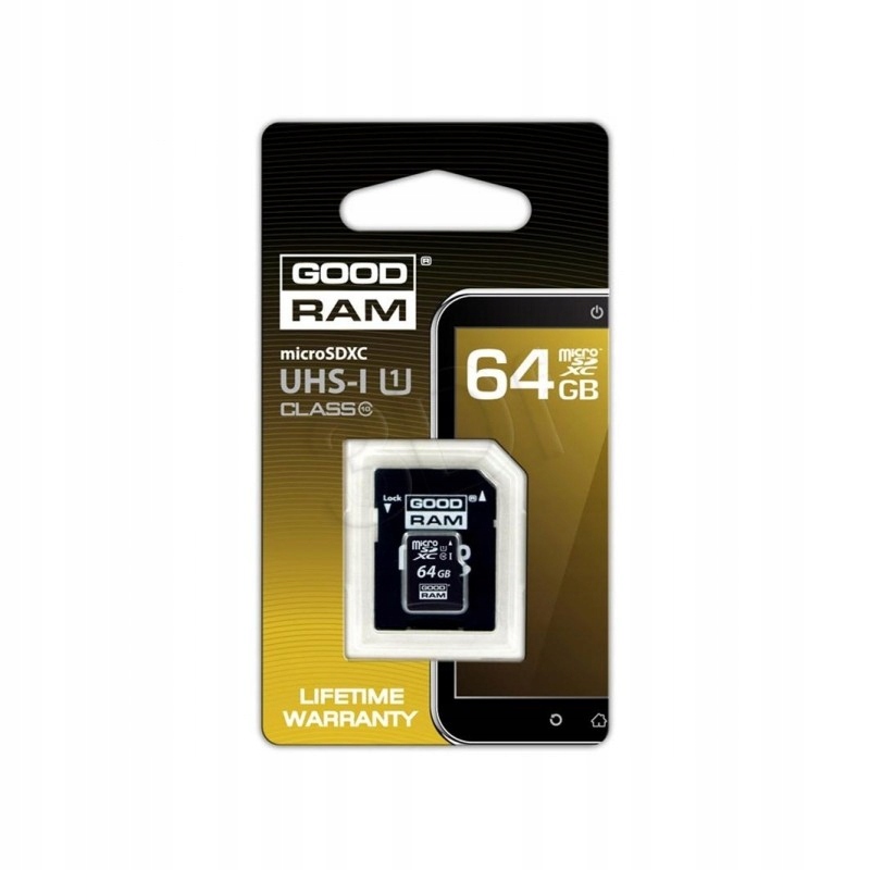 GOODRAM KARTA PAMIĘCI 64GB MICRO SD XC CLASS 10 +A - Sklep, Opinie ...