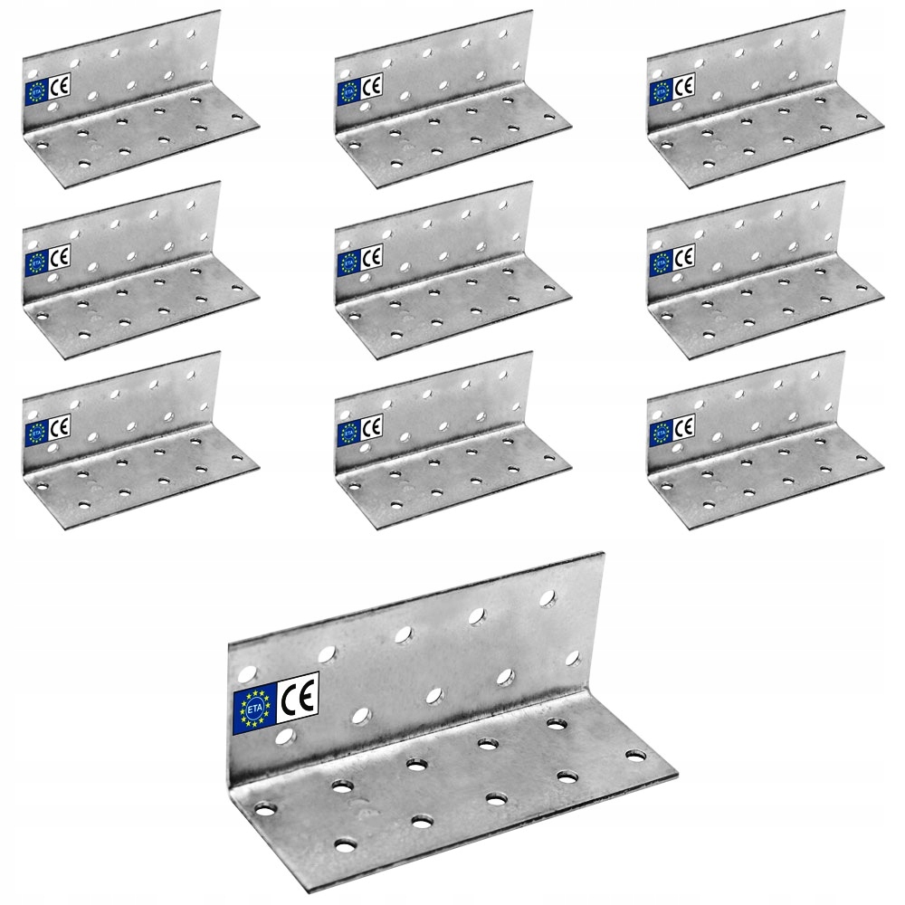 KM14 KĄTOWNIK MONTAŻOWY ŁĄCZNIK CIESIELSKI 40x40x100 OCYNK 10szt DOMAX ...