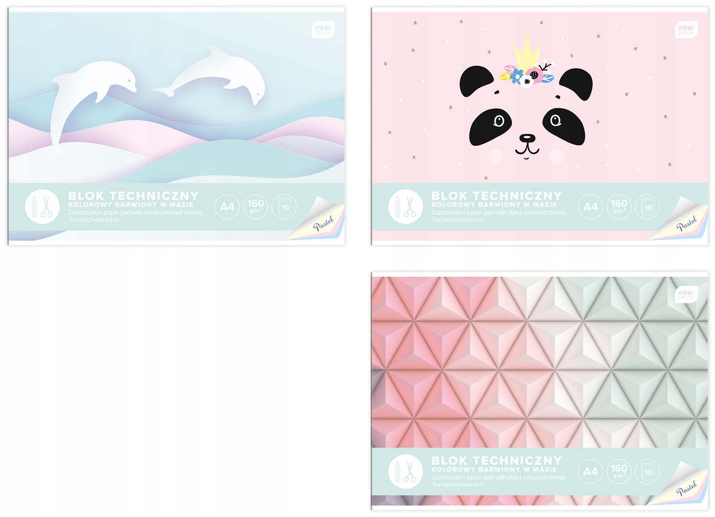Blok techniczny Interdruk pastelowy A4 10 kartek (5902277294173) • Cena ...