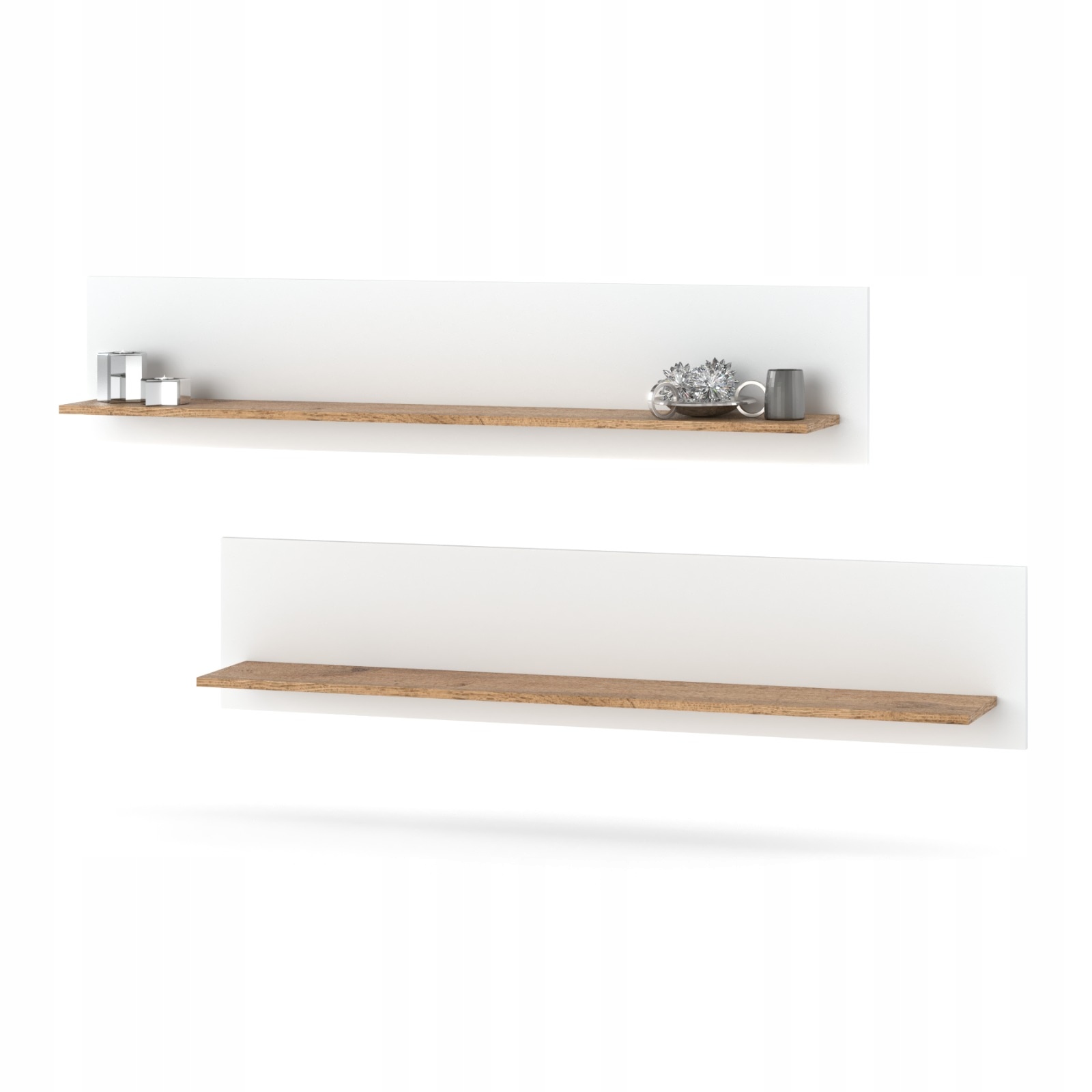 Półka ścienna wisząca na ksiazki 120x20 zestaw 2 półek Stylu ...