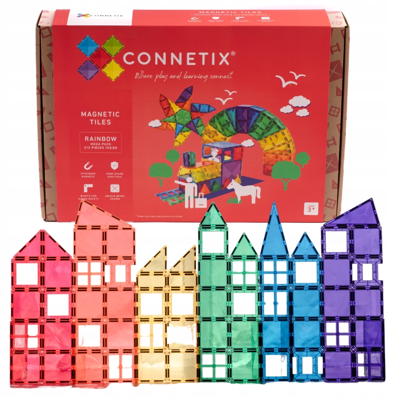 Klocki magnetyczne Connetix Mega Pack 212 el. edukacyjne 3+ (850036293194) • Cena, Opinie ...