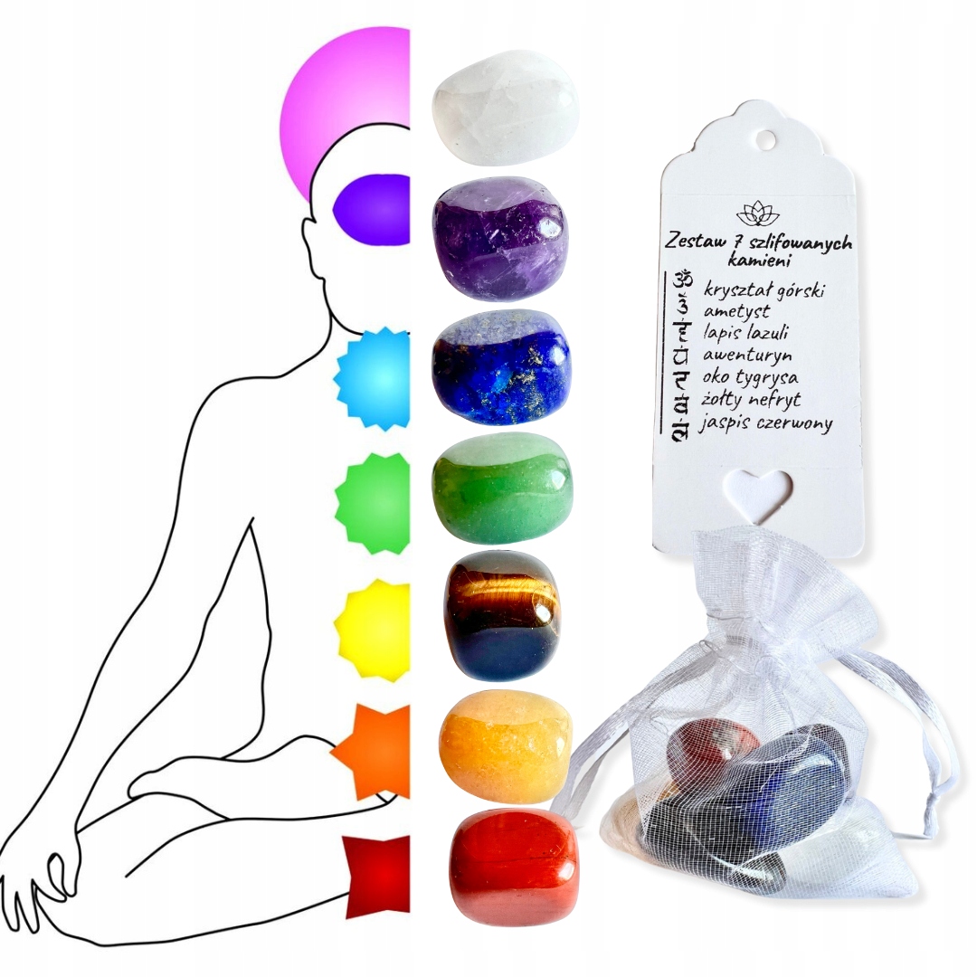 CZAKRY KAMIENIE OTOCZAKI NATURALNE MINERAŁY ZESTAW 7 CZAKR KAMIEŃ DO MASAŻU 16042814430 - Allegro.pl