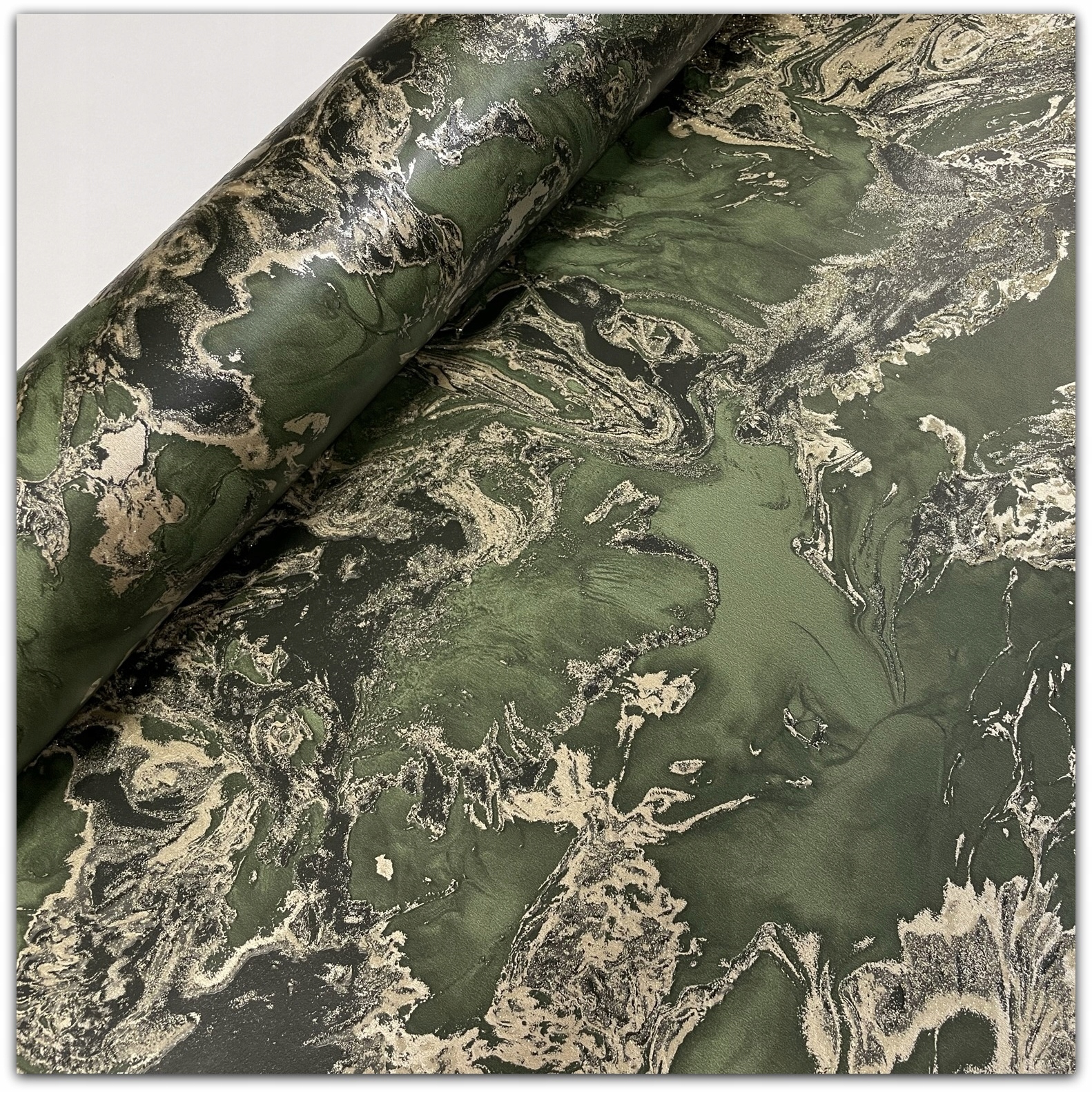 TAPETY TAPETA FRANCUSKA MARMUR ZIELONA LAWA ZŁOTA (3294270354063 ...