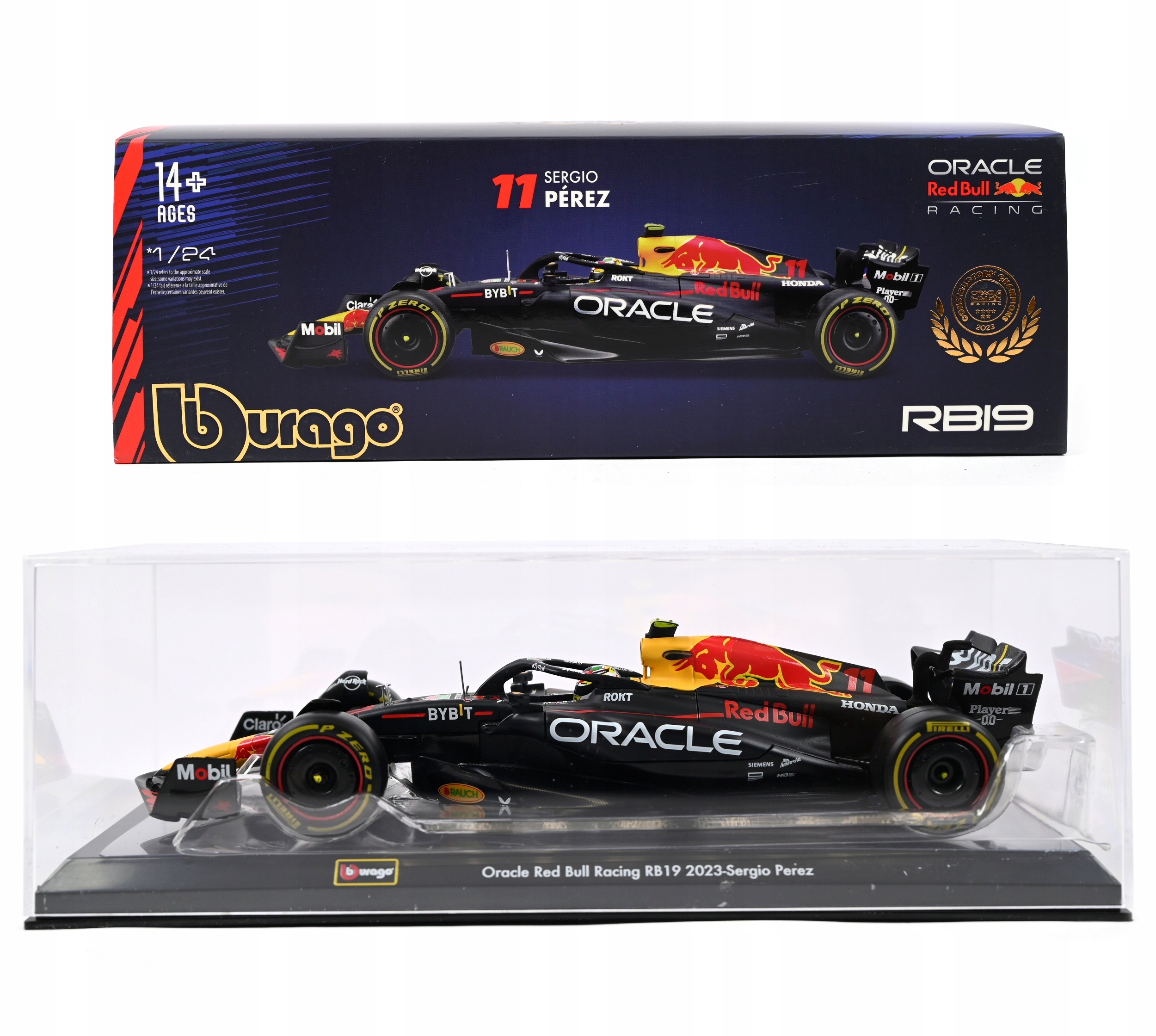 FORMULE F1 Red Bull RB19 Abu Dhabi GP 2023 Sergio Perez 1:24 BBURAGO 18 ...