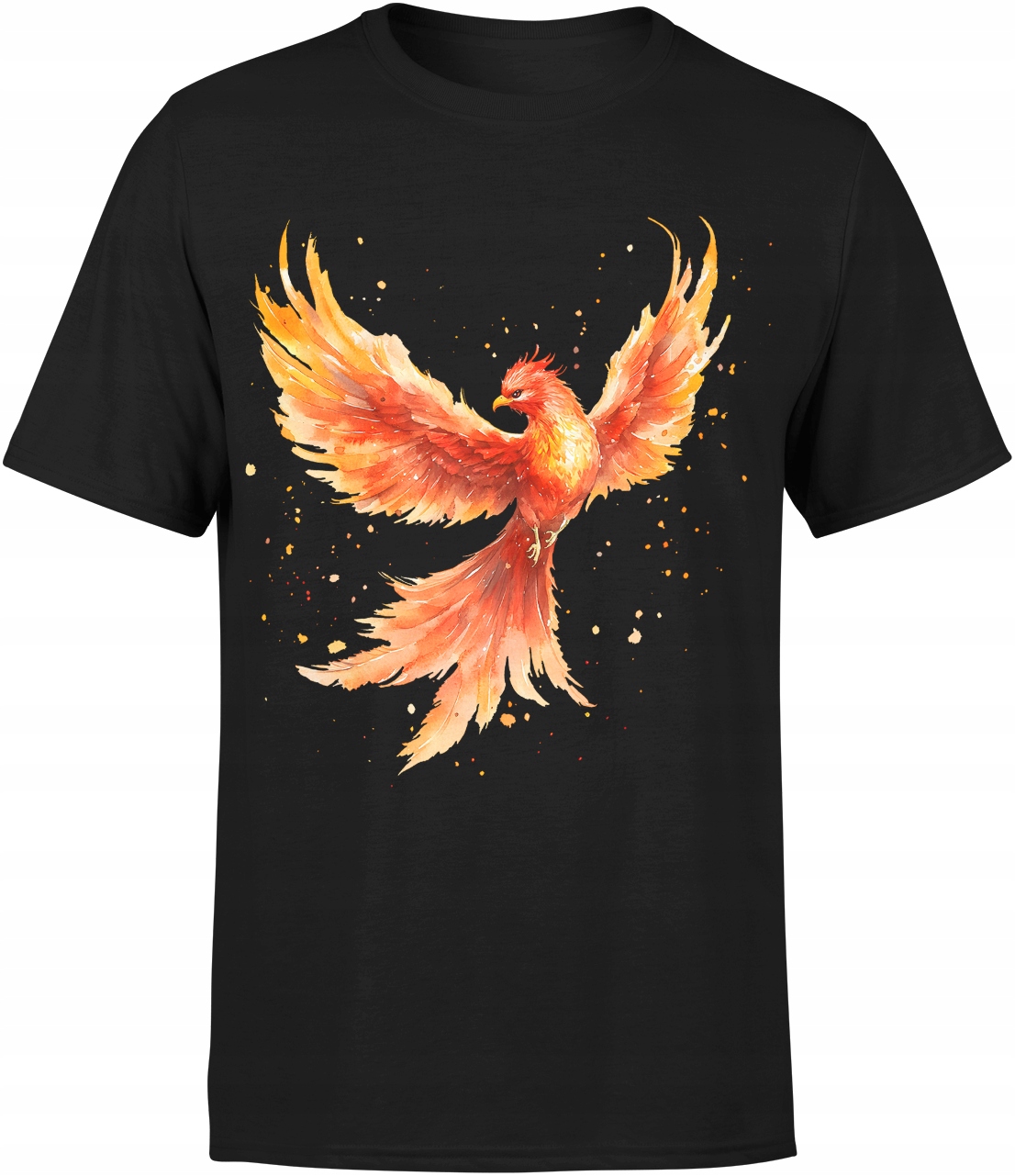 KOSZULKA FENIKS Z FENIKSEM FENIX ZŁOTY MĘSKA NADRUKIEM PTAK BAWEŁNIANA ...