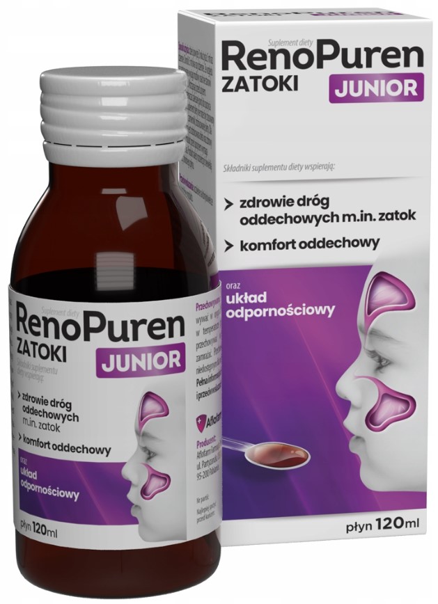 RENOPUREN ZATOKI JUNIOR na katar syrop 120 ml (5906071045856) • Cena ...