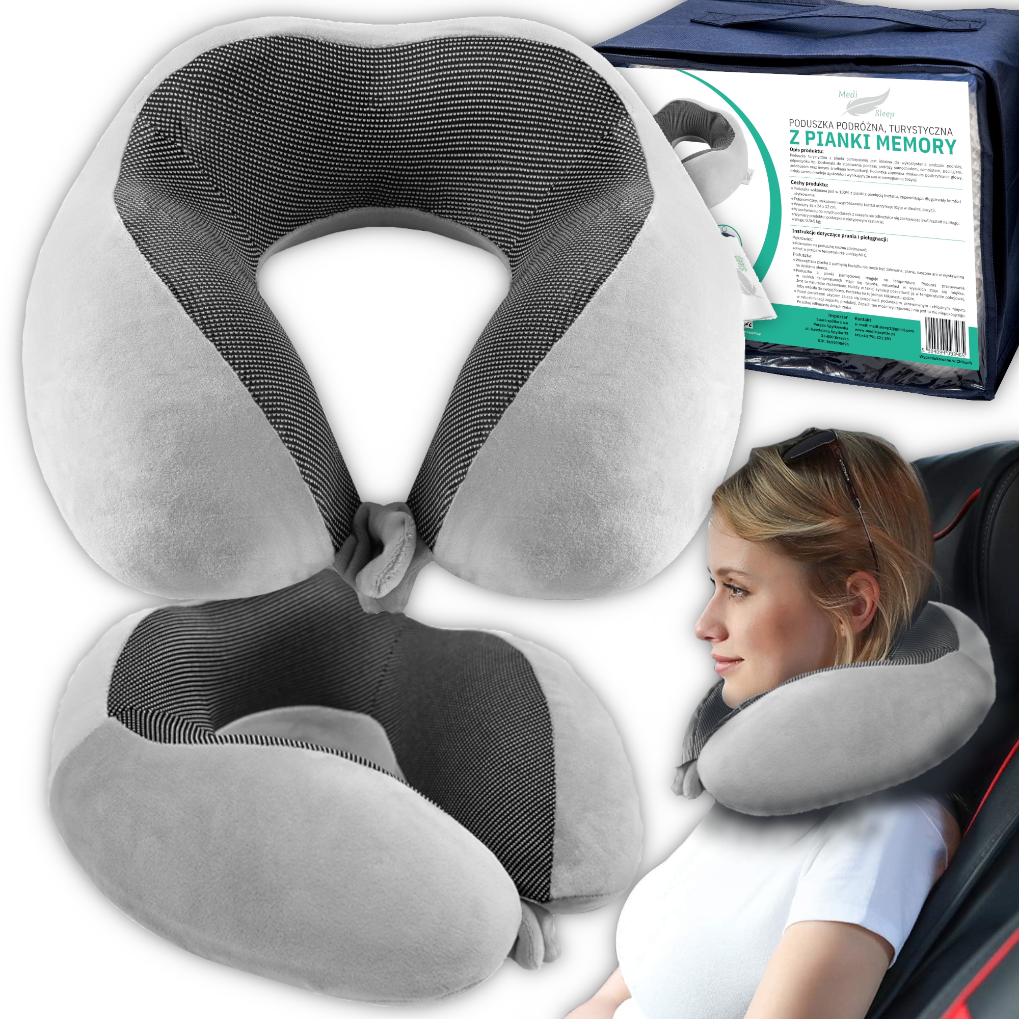 Cestovný turistický vankúš na krk Medi Sleep - Allegro