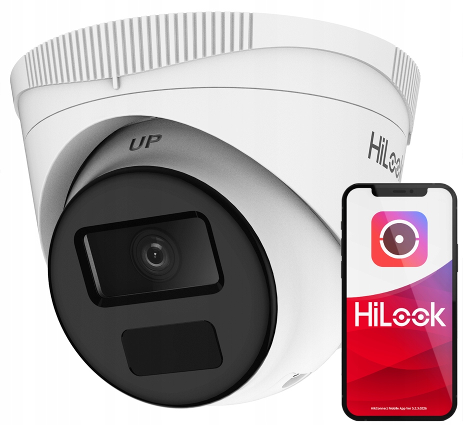 Kamera IP 2MPx HiLook by Hikvision IPC-T221H-C Zewnętrzna Podgląd 24/7 ...