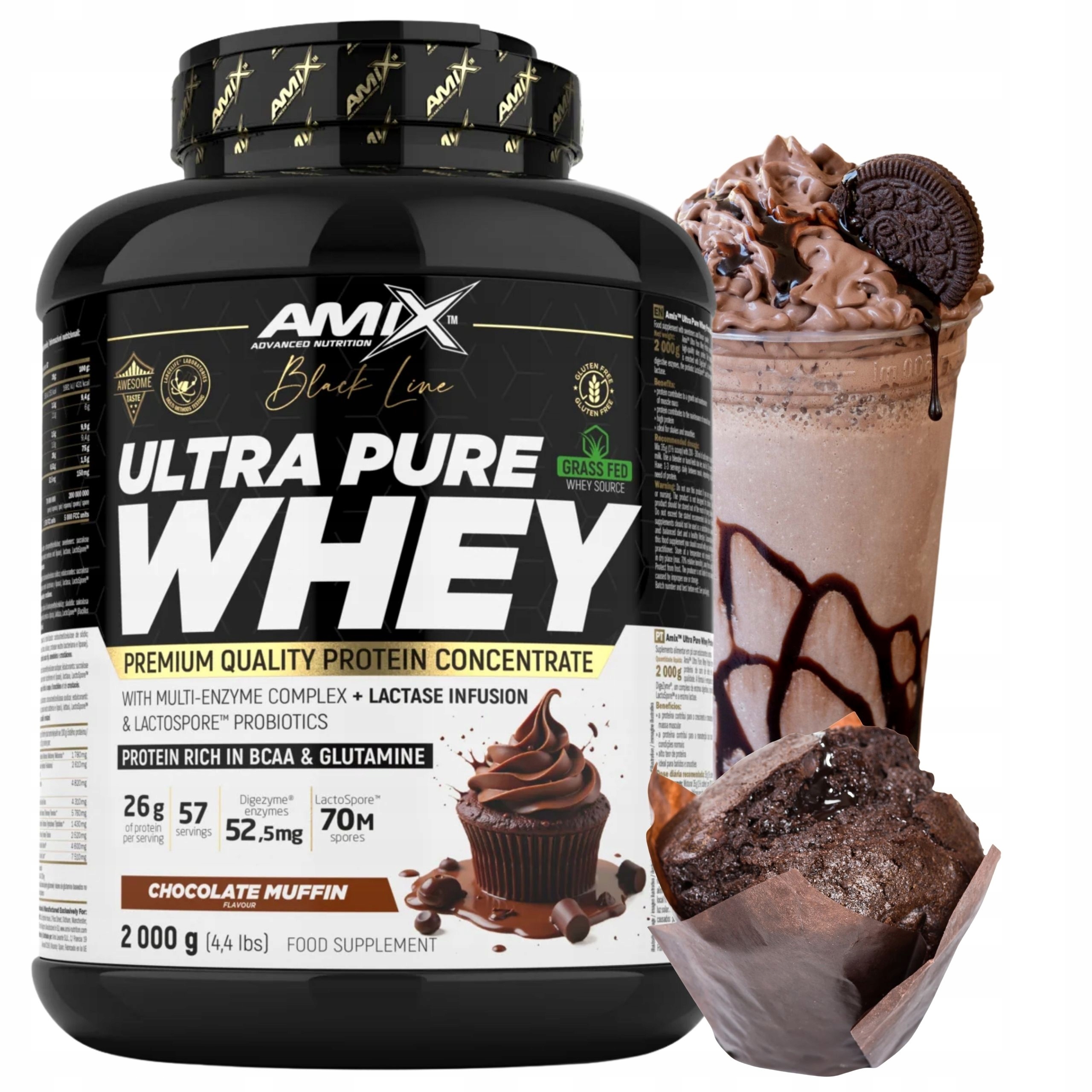 Białko WPC Pure Whey Protein Koncentrat Białka Serwatki Czekoladowy 2kg ...