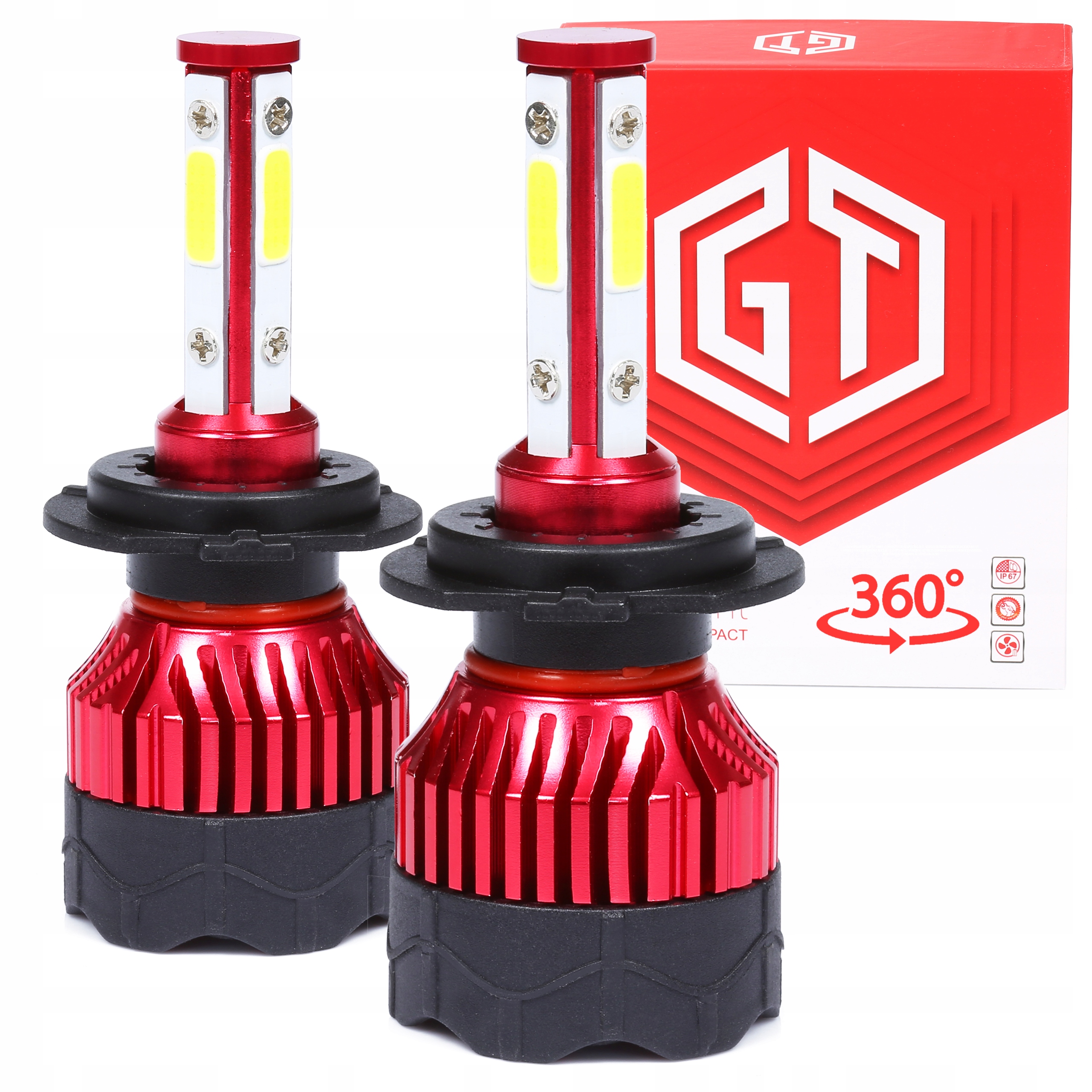 ŻARÓWKI LED H7 GT COB 360 +300% 4-STRONNE 20000LM H7 360-K5 GT kit za ... ŻARÓWKI LED H7 GT COB 360 +300% 4-STRONNE 20000LM H7 360-K5 GT kit za ...