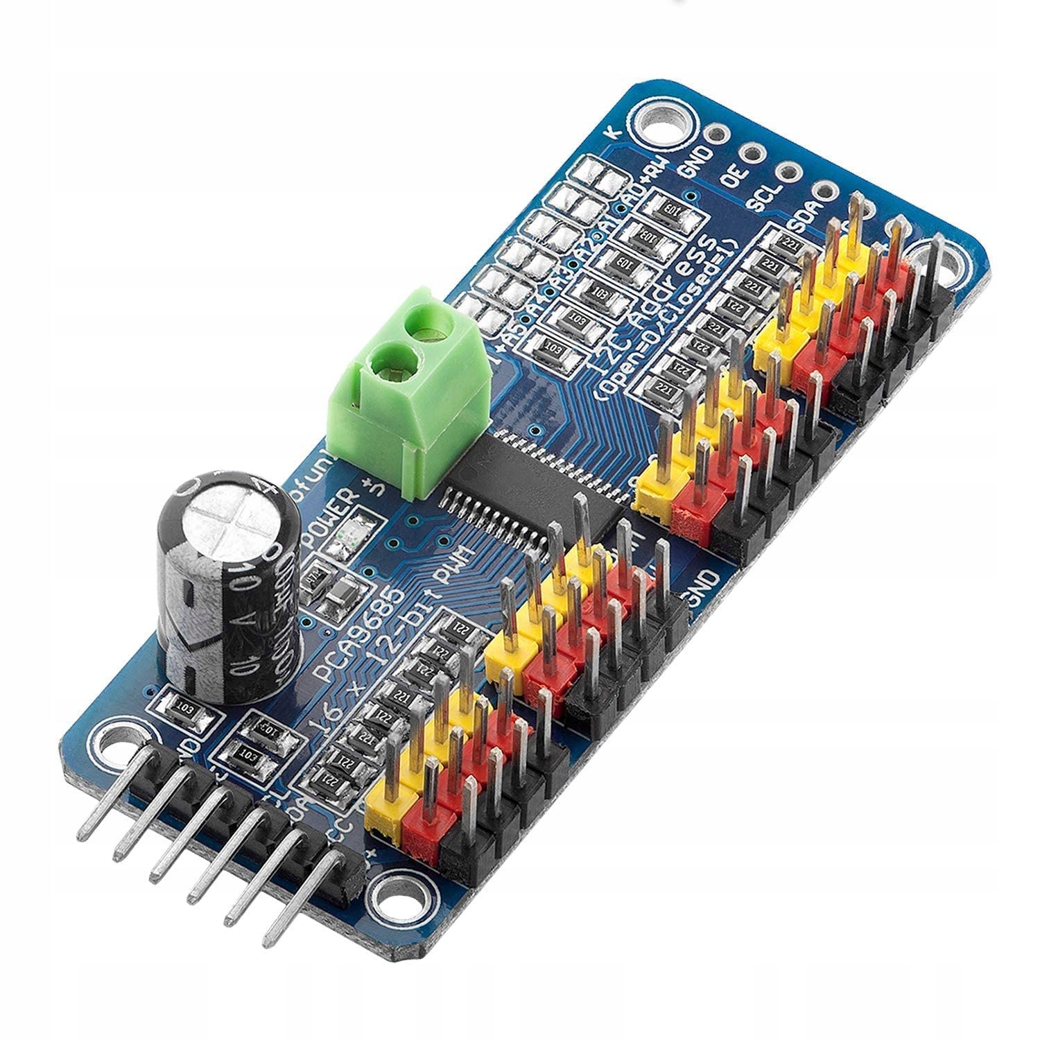 PCA9685 16-kanałowy 12-bitowy sterownik serwo PWM Arduino Raspberry Pi - Sklep, Opinie, Cena w ...