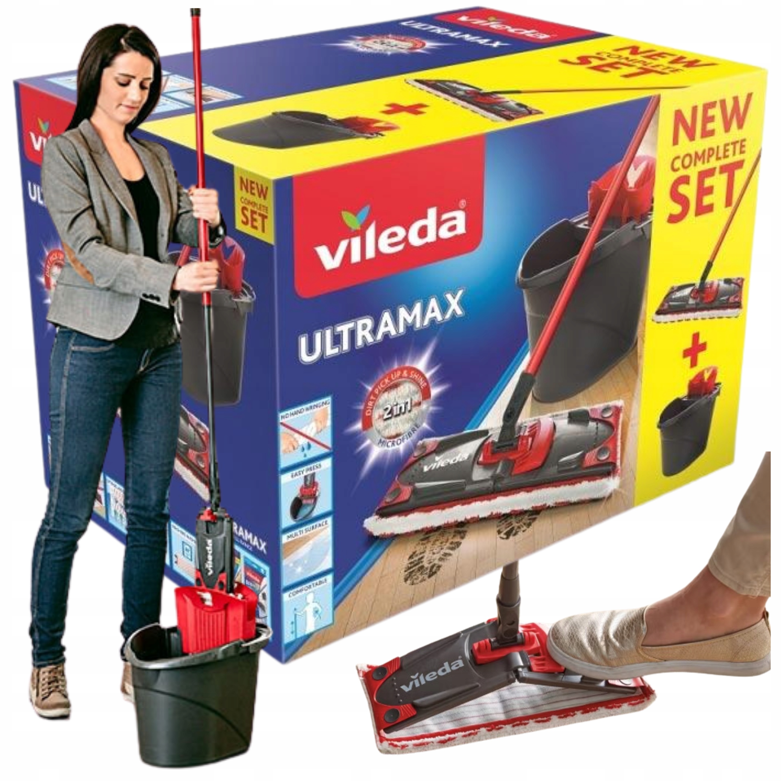 Mop Obrotowy Vileda Easy Wring Ultramax Turbo - Niska cena na Allegro.pl