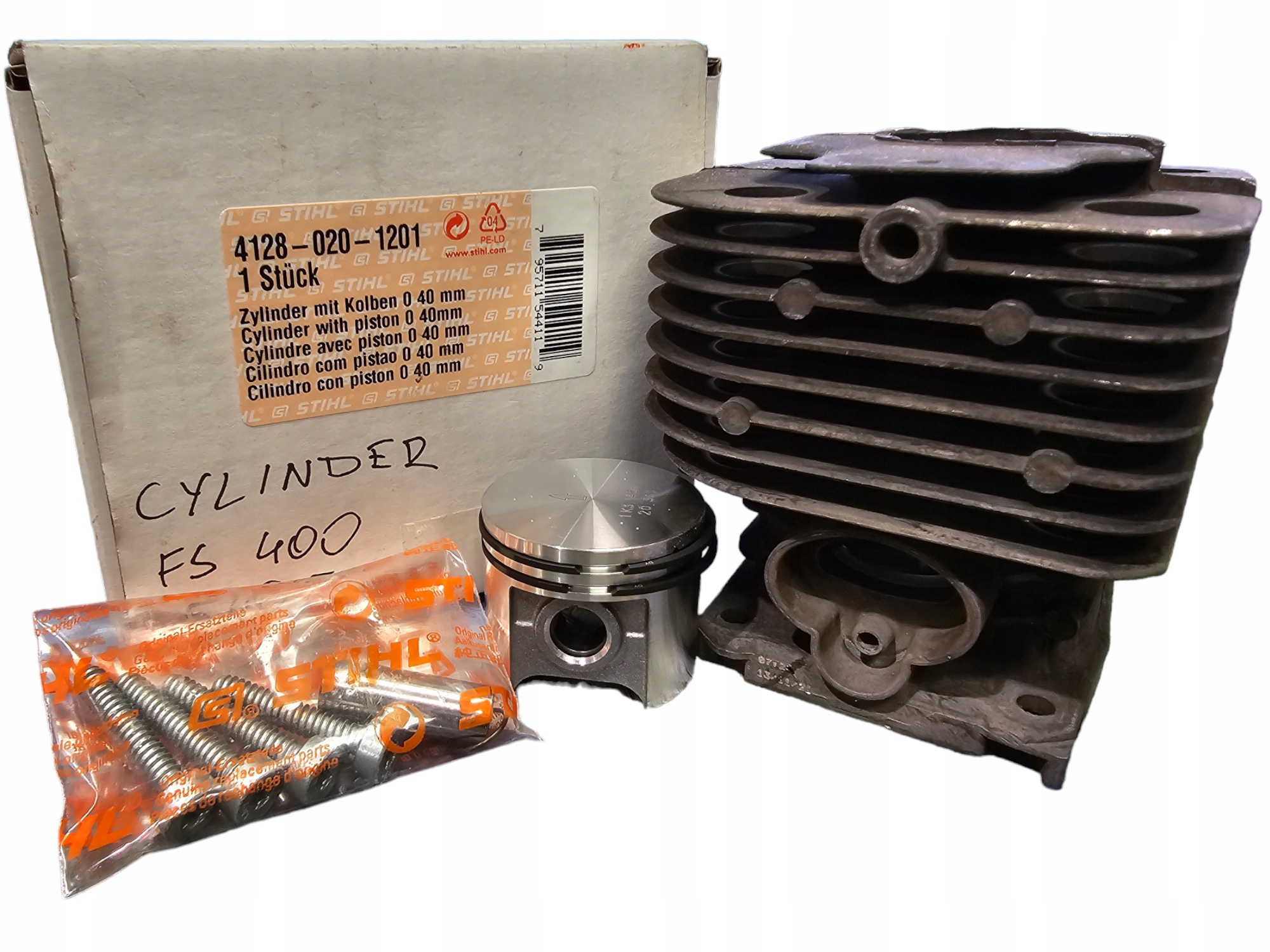 CYLINDER + TŁOK 40MM STIHL FS 400 ORYGINAŁ 4128-020-1201 FS400 SP400 (4128-020-1201) • Cena ...