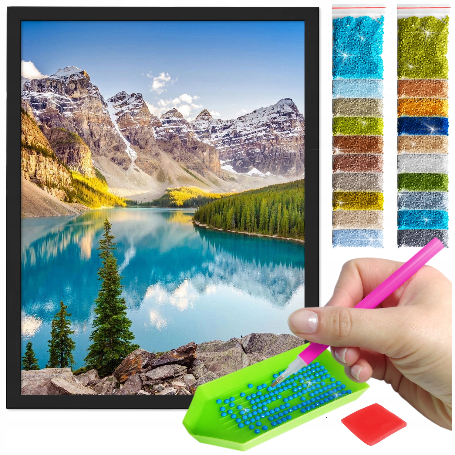 HAFT DIAMENTOWY MOZAIKA DIAMOND PAINTING + RAMKA (5904400878090) • Cena ...