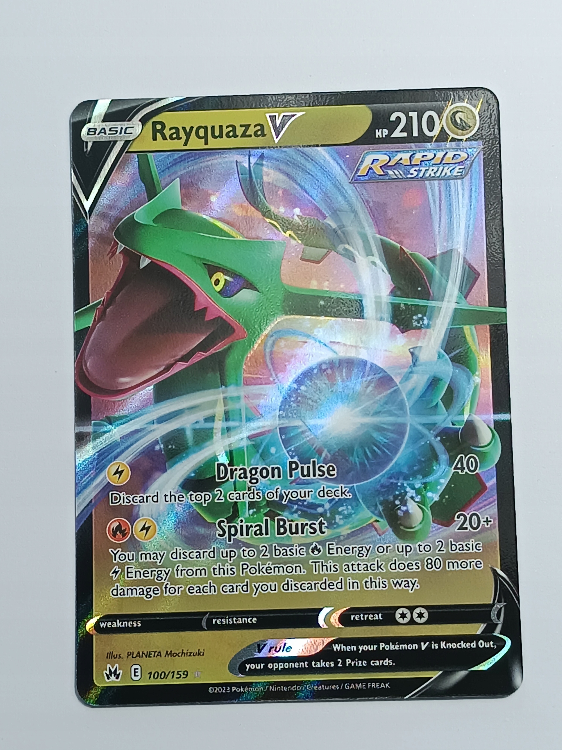 Rayquaza V (Crown Zenith | CRZ 100) - Ultra Rare - Near Mint - Stan ...
