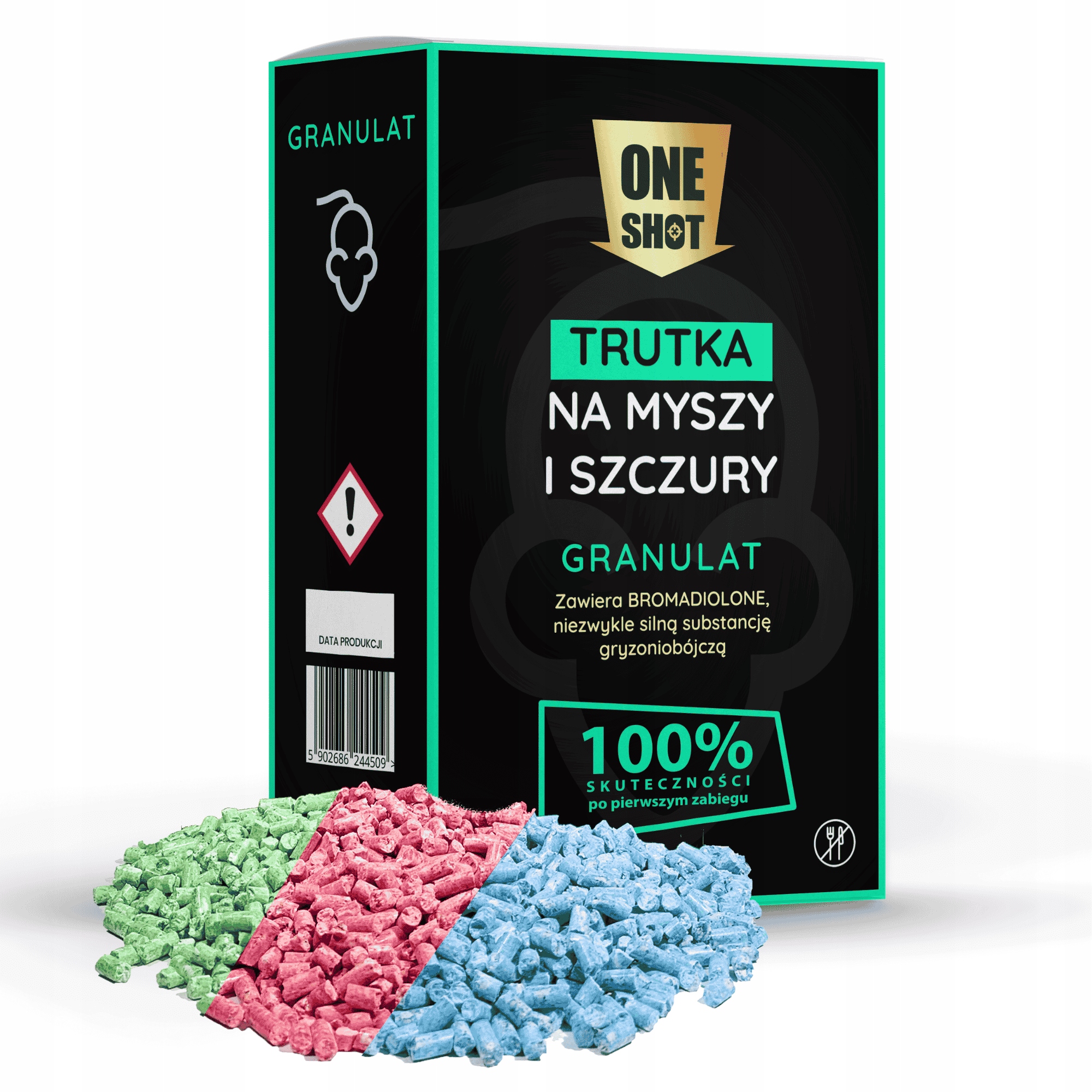 Trucizna, trutka przeciwko myszom OneShot 1,05 kg • Cena, Opinie - Allegro