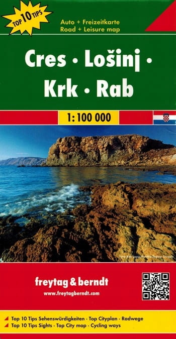 CRES LOSINJ KRK RAB SILNIČNÍ / TURISTICKÁ MAPA za 259.00CZK - Allegro