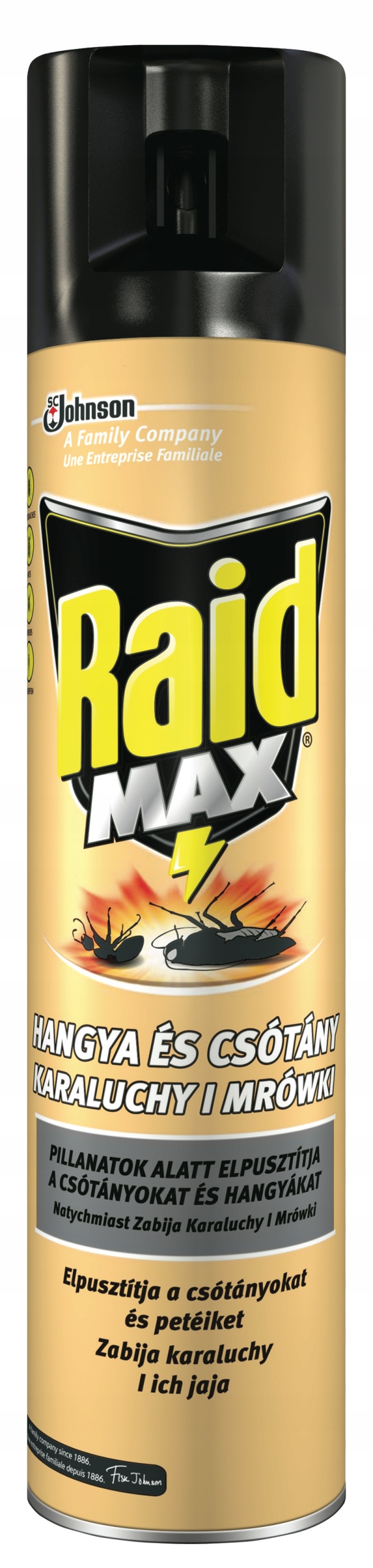 RAID MAX AEROZOL PRZECIWKO OWADOM BIEGAJĄCYM SPRAY NA MRÓWKI PAJĄKI ...