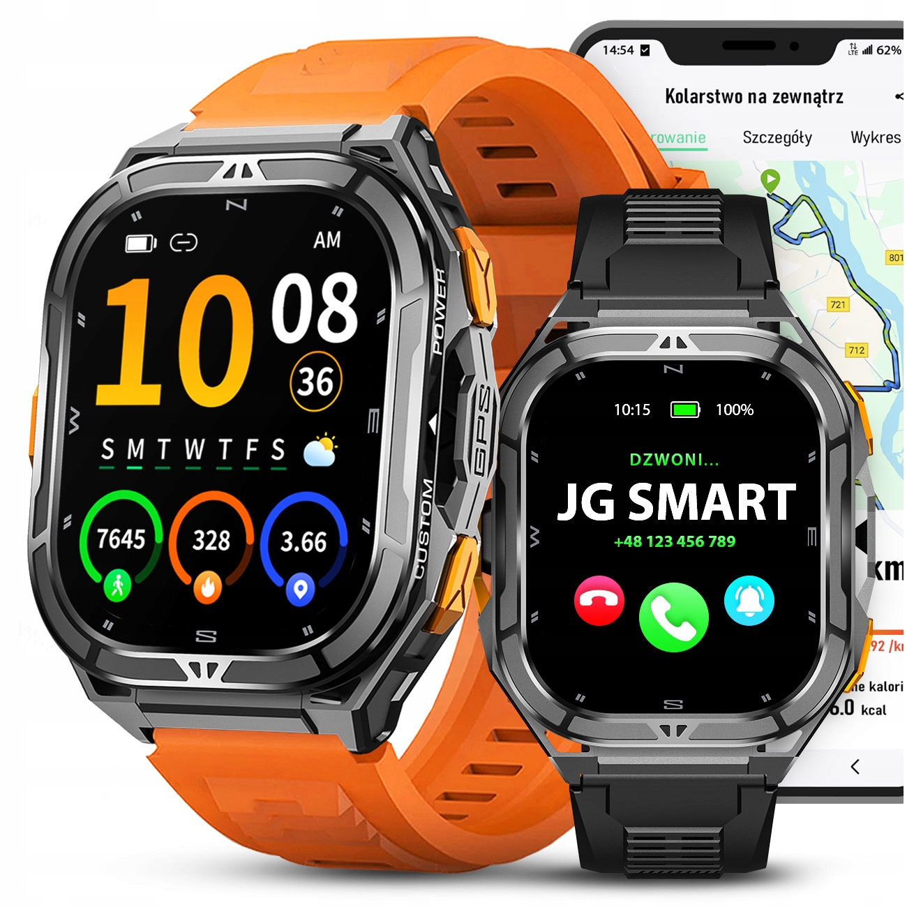 SMARTWATCH MĘSKI GPS PŁYWANIE WODOODPORNY 5 ATM MENU PL ROZMOWY + 2 PASKI - Sklep, Opinie, Cena ...