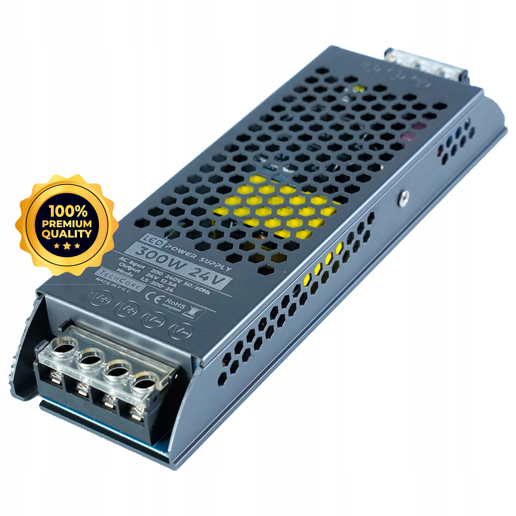 AKCIA !!! PREMIUM LED NAPÁJACÍ ZDROJ 300W 24V/DC MODULÁRNY ULTRA SLIM TechCore za 45.44EUR - Allegro