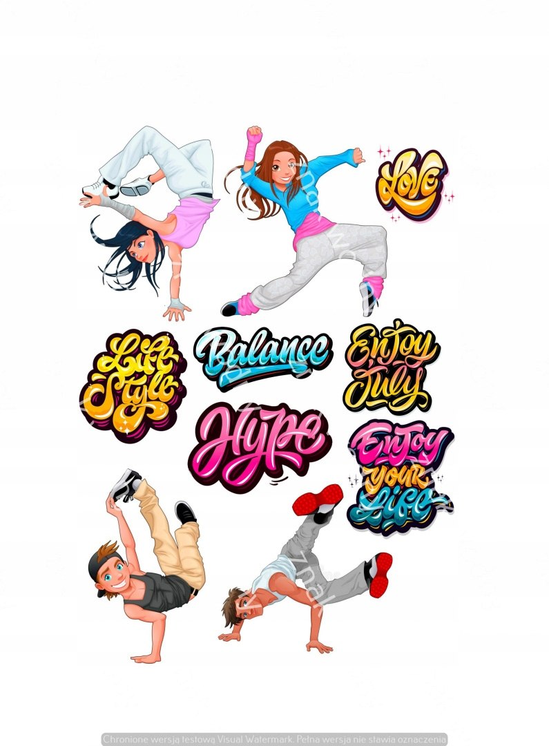 Wydruk OPŁATEK na tort DANCE HIP HOP • Cena, Opinie • Dekoracje tortów ...