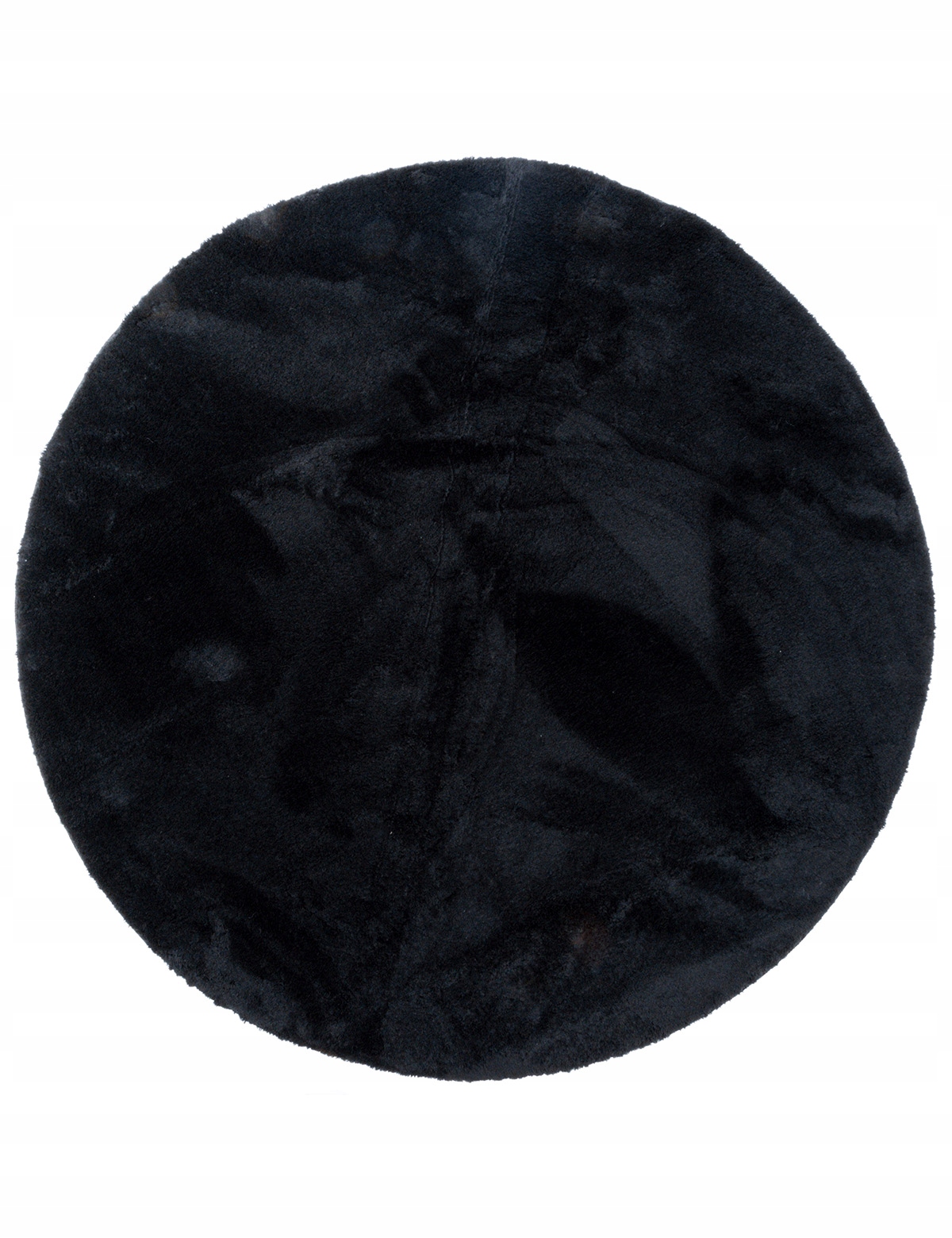 Carpet ROUND Fur SOFT ROUND BLACK 80x80 Non-slip Q (505967) • Cena ...