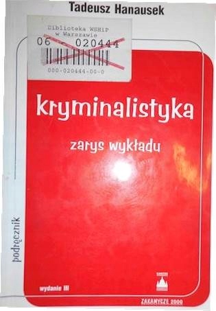 Kryminalistyka - Hanausek (15475017257) | Książka Allegro