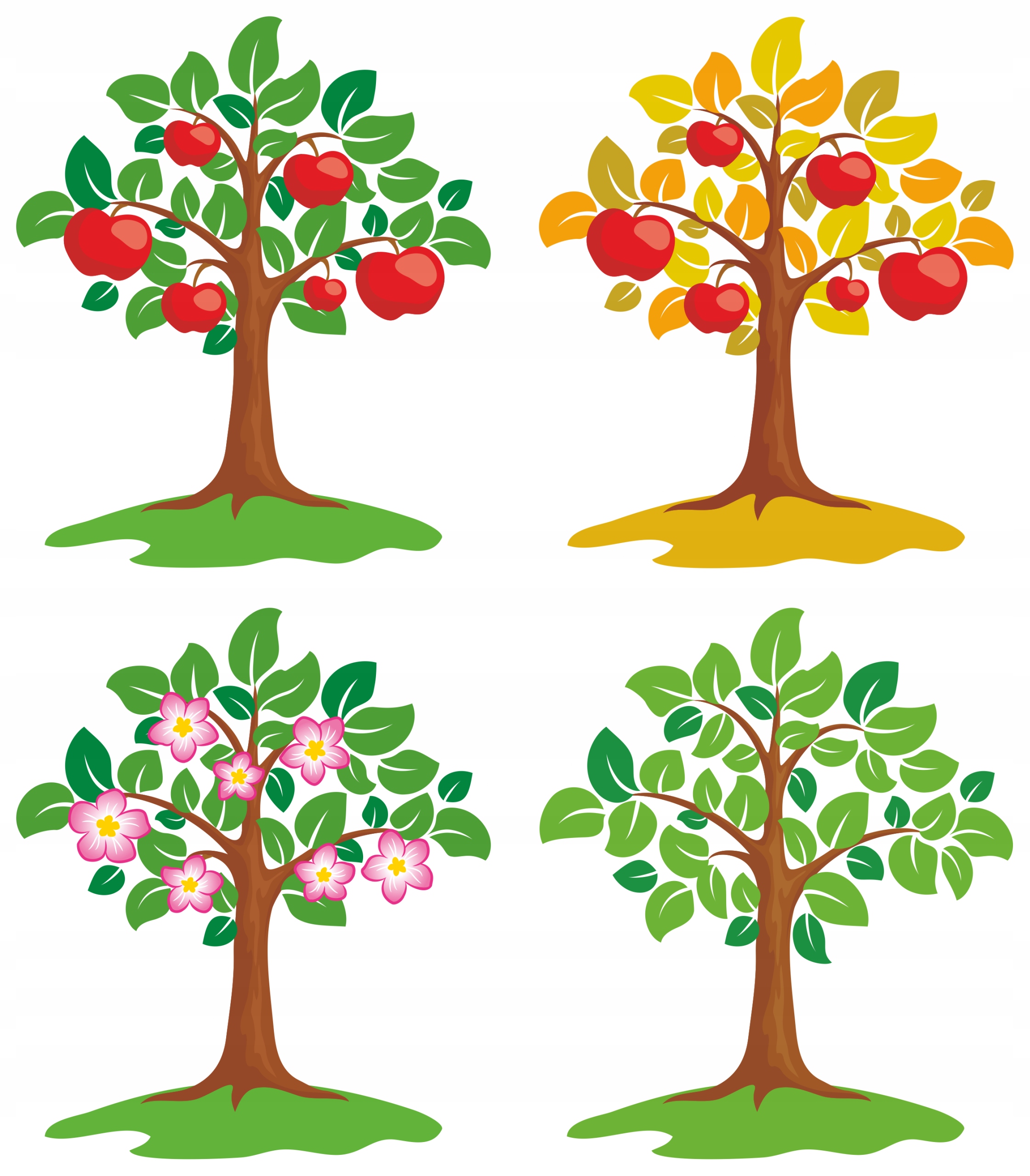 SAMOLEPKY NA BIELU FÓLIU NA NÁBYTOK NA STENU STROMY ROČNÉ OBDOBIA SAD ...