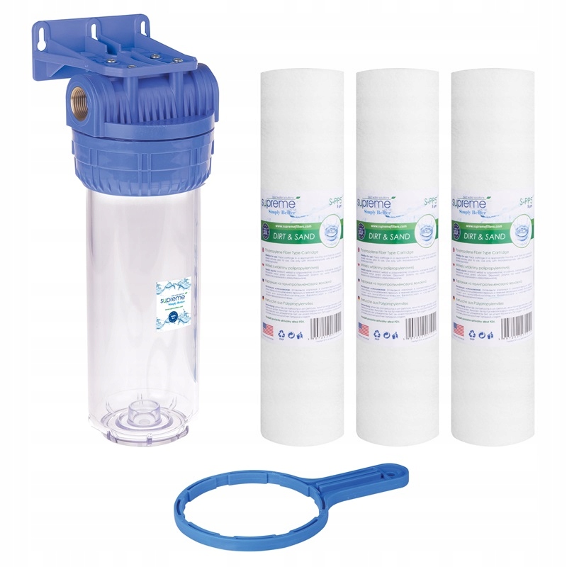 Filtr wstępny do wody Supreme 1" + 3 wkłady - Sklep, Opinie, Cena w ...
