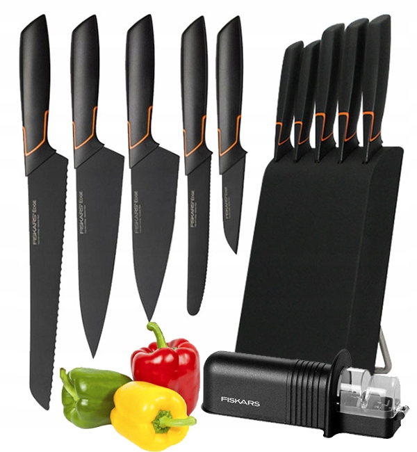 Komplet noży w bloku Fiskars EDGE 5 szt. (5904473600376) • Cena, Opinie ...