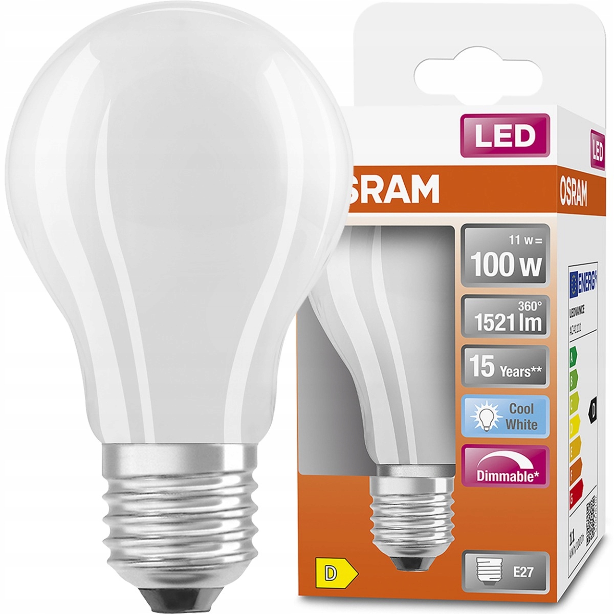 Żarówka LED E27 A60 11W 4000K ŚCIEMNIALNA OSRAM (4058075434707) • Cena ...