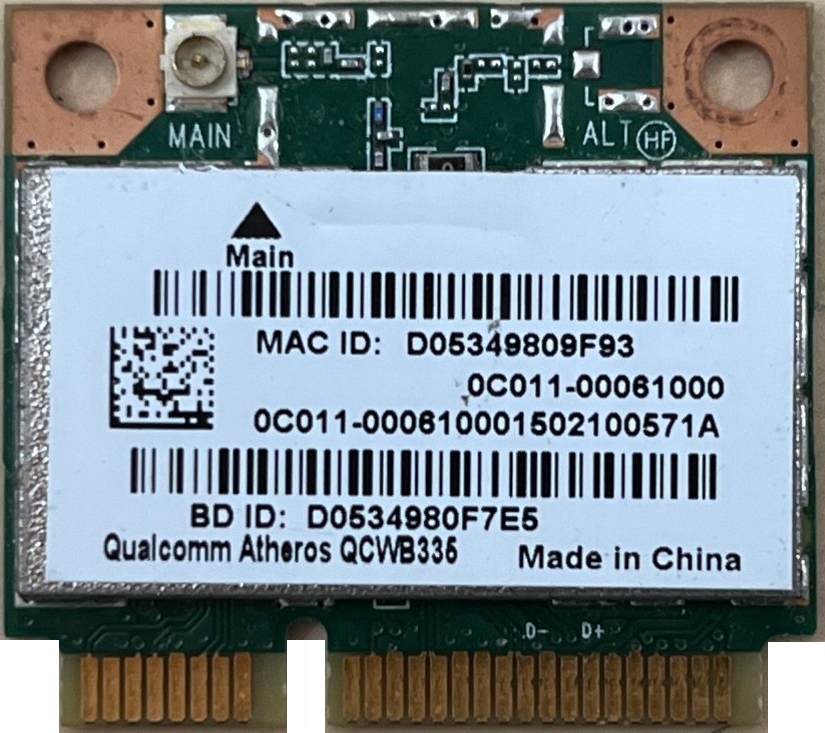 Karta WIFI Qualcomm Atheros QCWB335 MiniPCI 335 - porównaj ceny ...