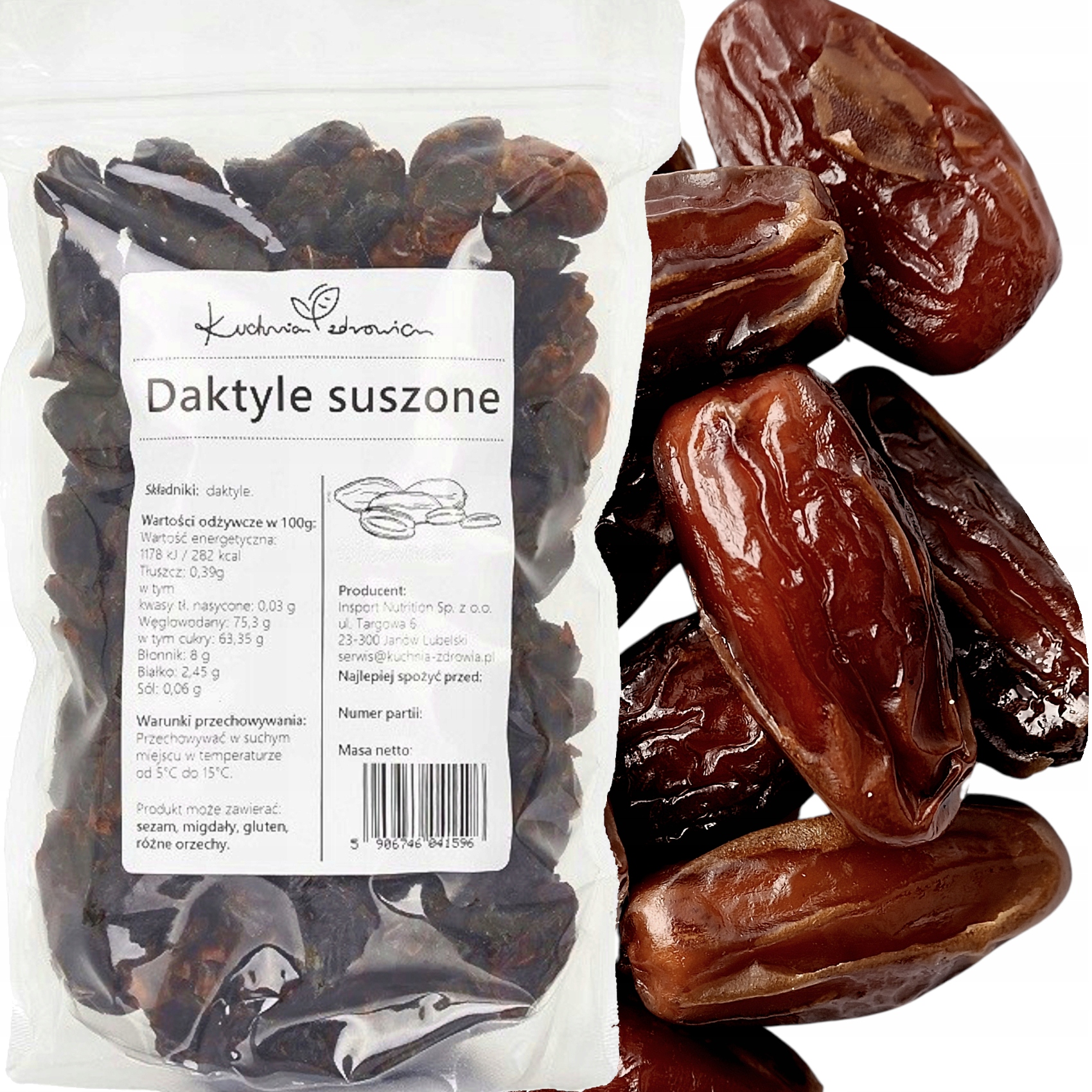 DATLE SUŠENÉ 1kg BEZ PECEK PŘÍRODNÍ BEZ KONZERVAČNÍCH LÁTEK KUCHNIA ...