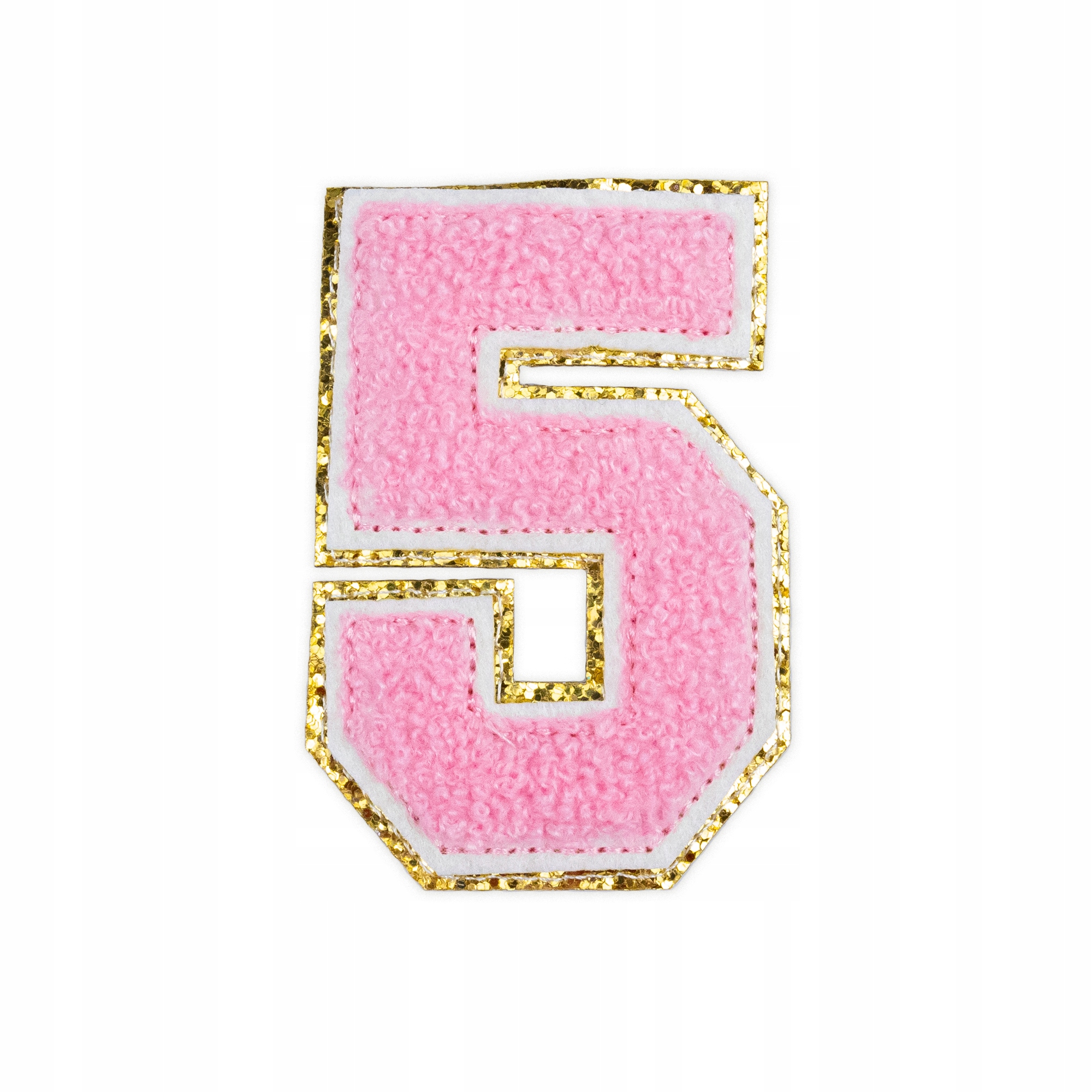 NASZYWKA duża różowa CYFRA 5 pięć brokat piątka (5908261940057) • Cena ...